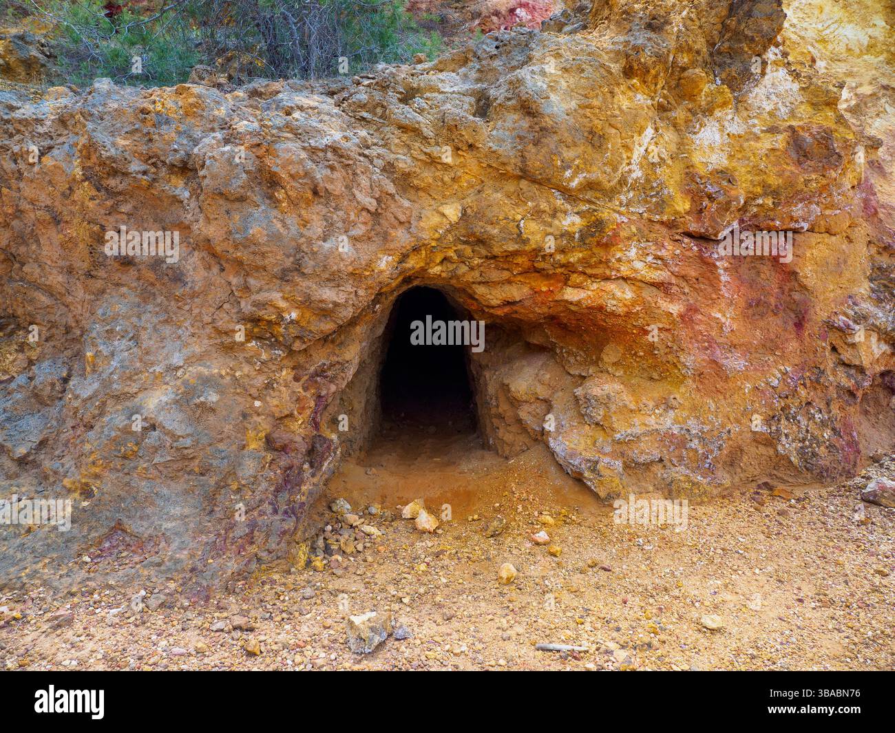 South Mathiatis mine, abondonned sulfide mine with ancient tunnels ...