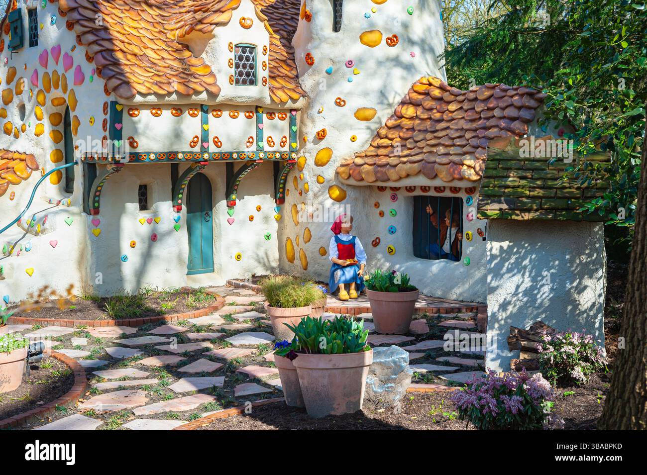 Gingerbread house in the fairy tale of Hansel and Gretel in fairytale ...
