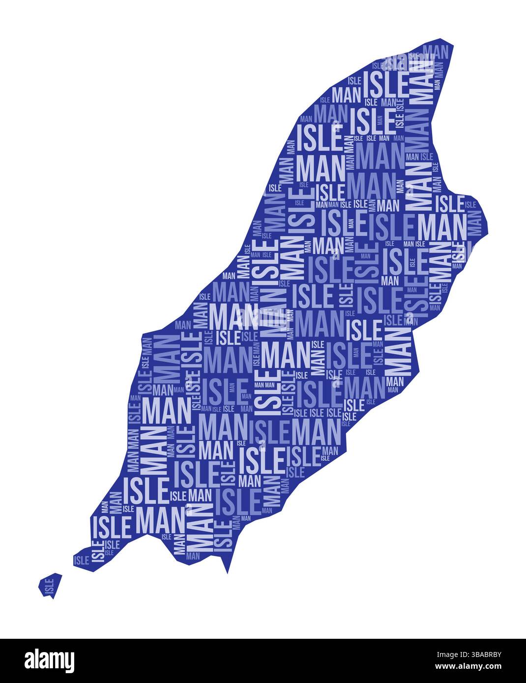 Isle of Man shape. Country word cloud with region division. Isle of Man ...
