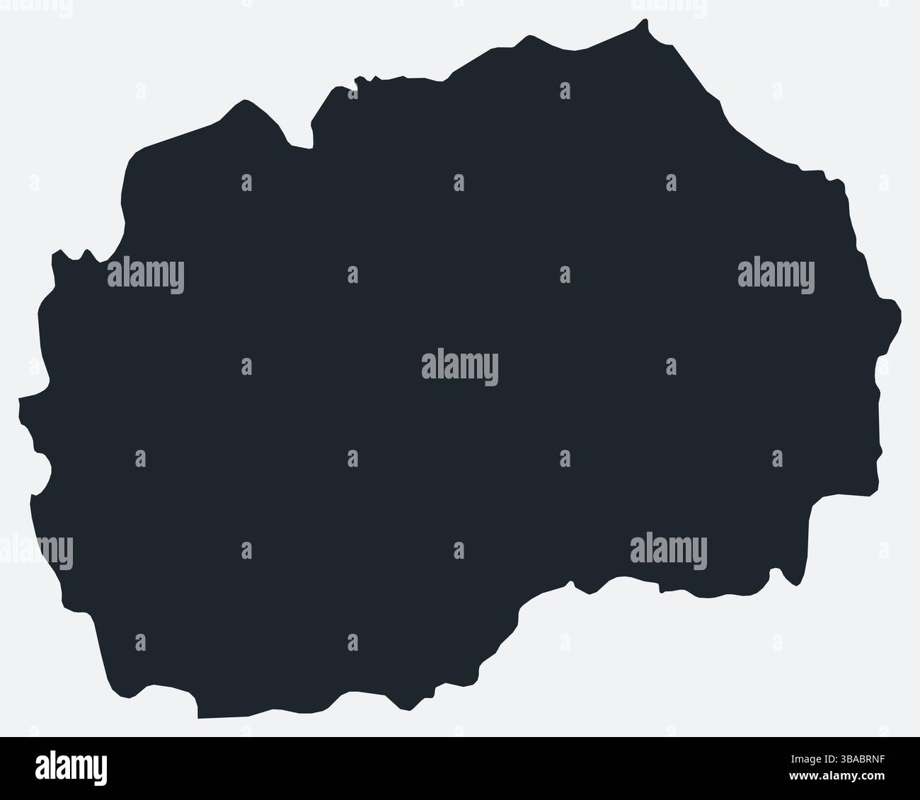 North Macedonia map. Just a simple border map. Shape of the country ...