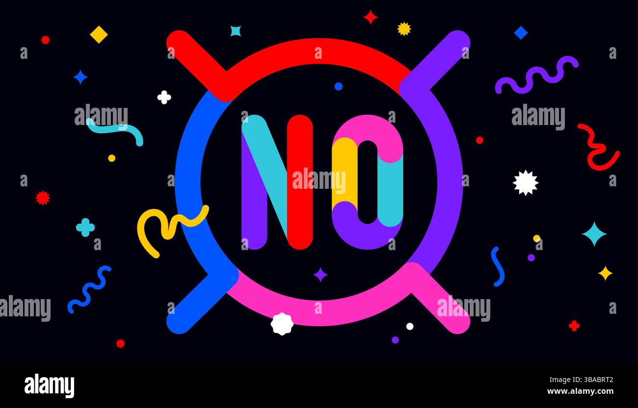 No. Funny phrase, text, message No Stock Vector Image & Art - Alamy