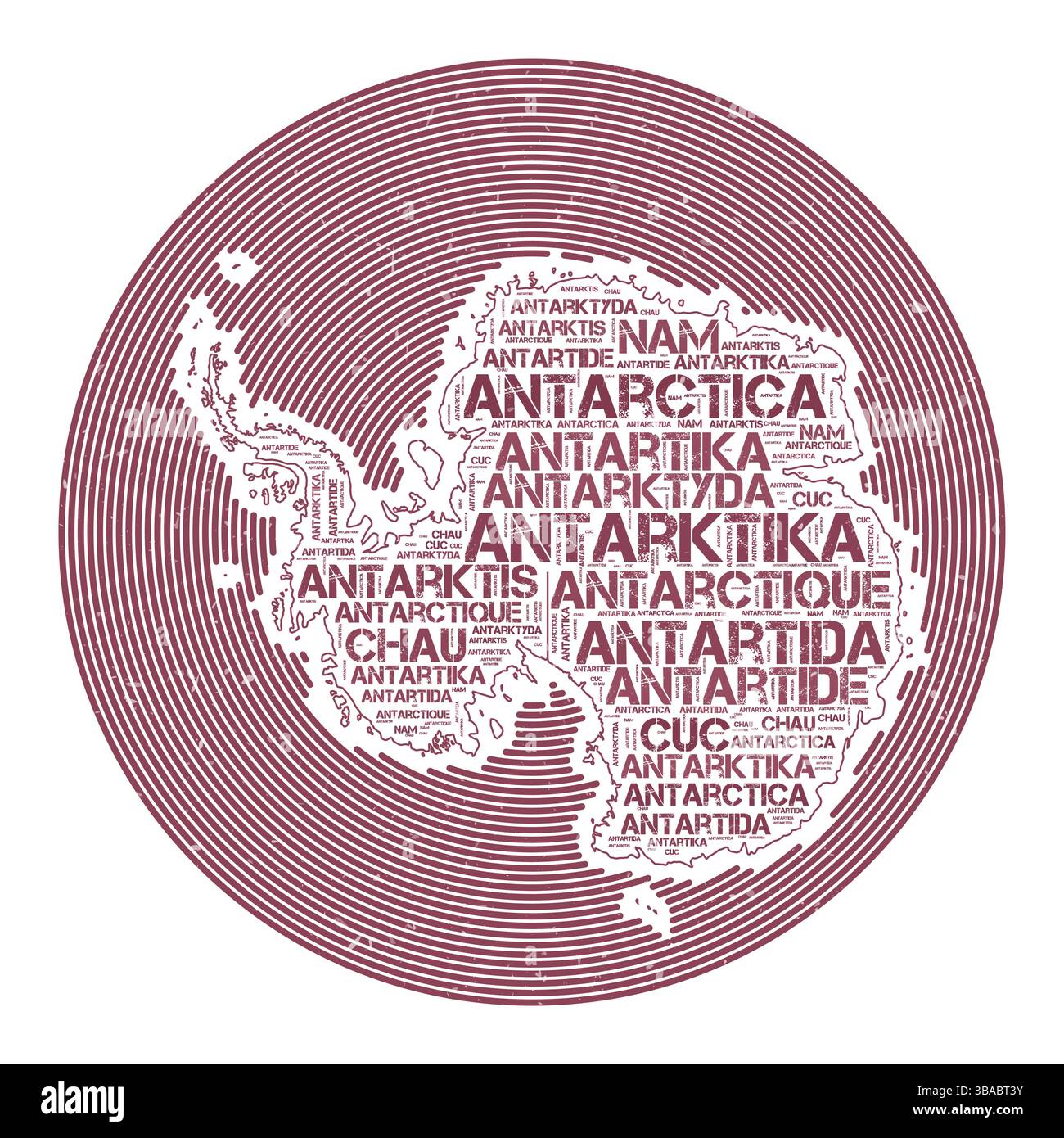 Antarctica Vector Image. Country round logo design. Antarctica poster ...