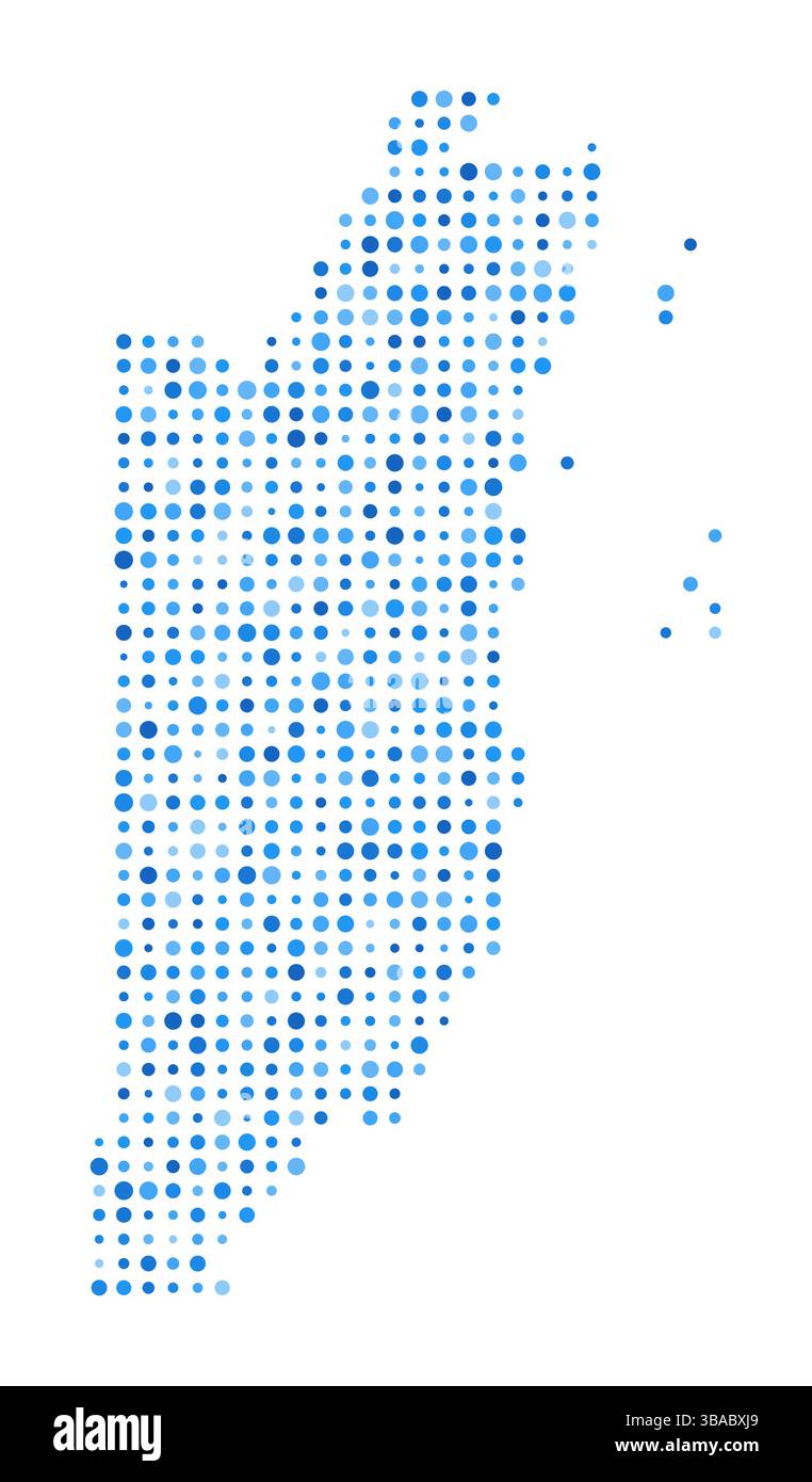 Belize Dot Map. Country Digital Style Shape. Belize vector image ...