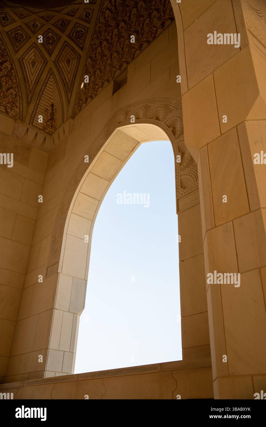 The Grand Sultan Qaboos Mosque in Muscat, Oman, is a breathtaking ...