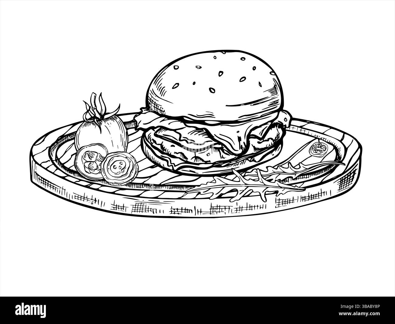 Fresh bun black sesame Stock Vector Images - Alamy