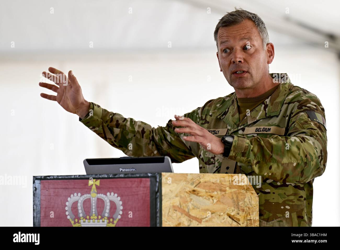 Romania. 12th May, 2025. Kolonel Reyniers pictured during a visit of ...