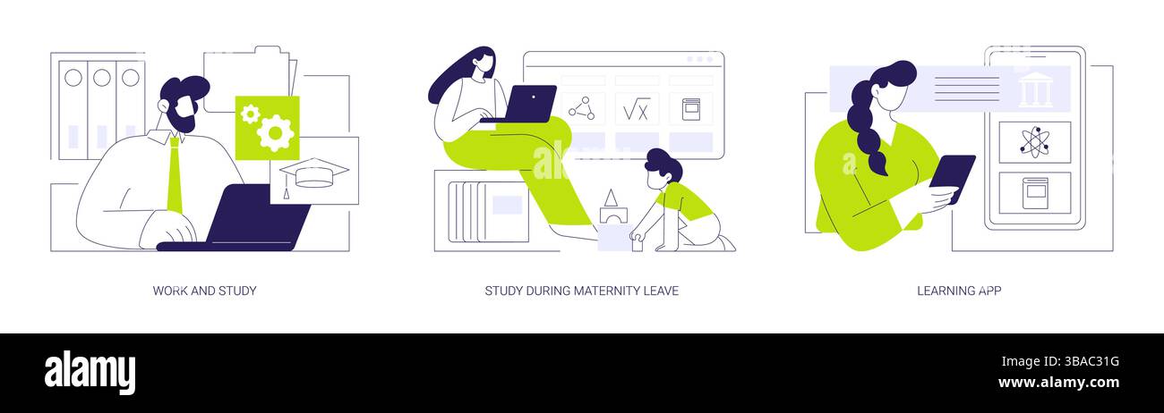 Learning opportunities isolated cartoon vector illustrations se Stock ...