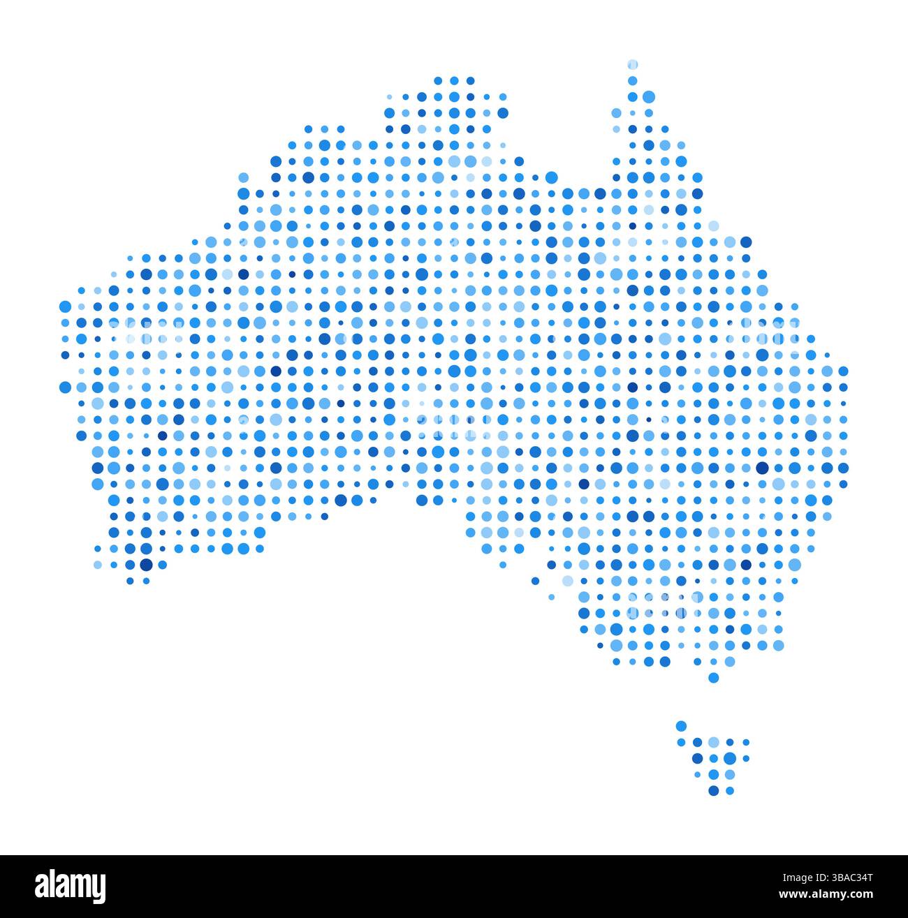 Australia Dot Map. Country Digital Style Shape. Australia vector image ...