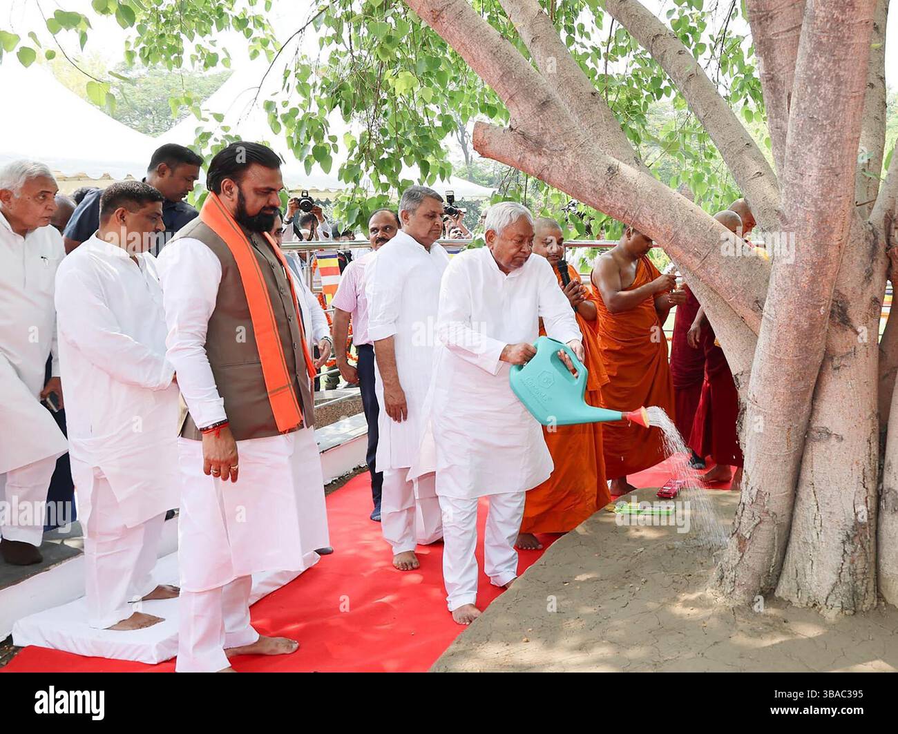 PATNA, INDIA - MAY 12: Bihar Chief Minister Nitish Kumar worshiping ...