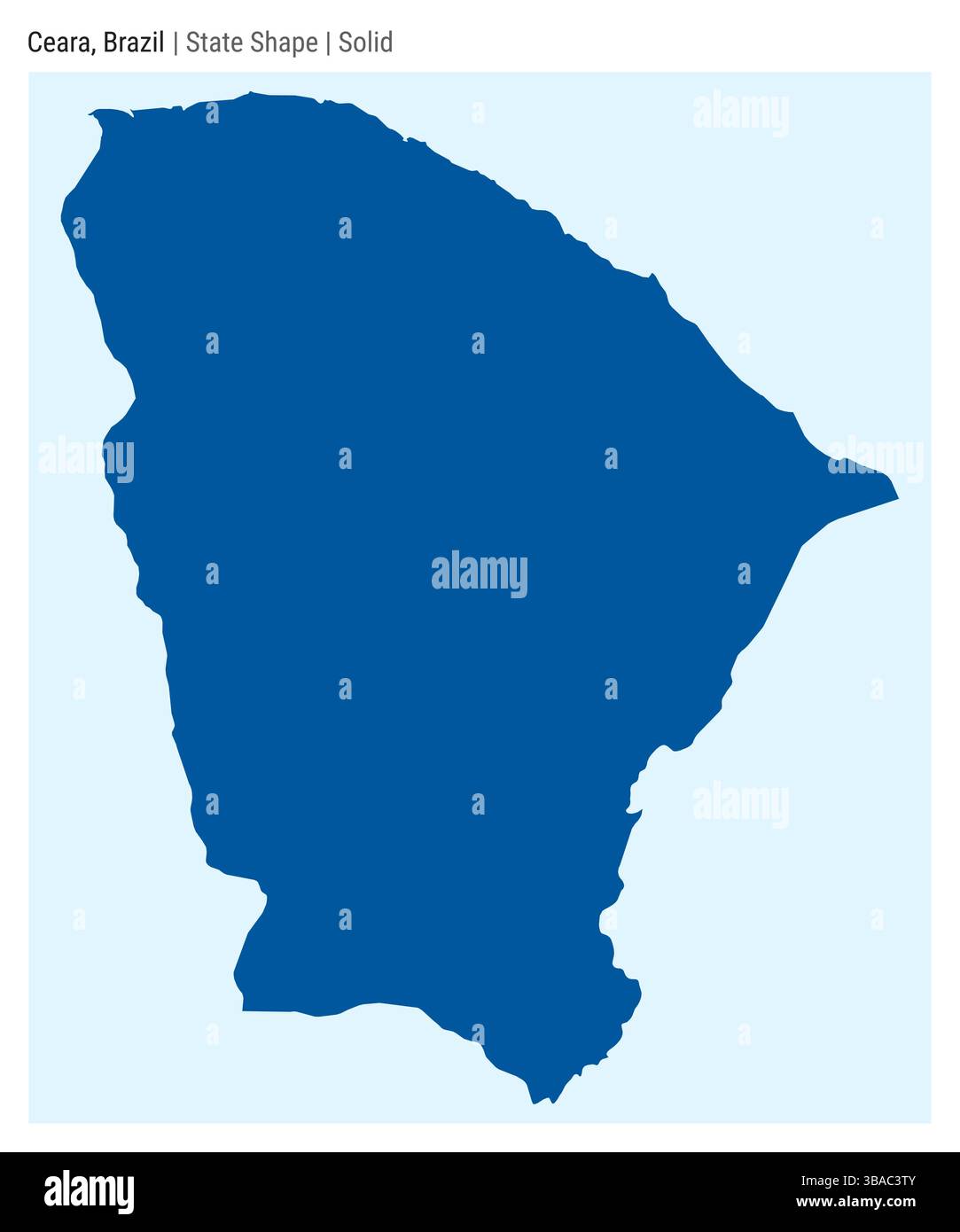 Ceara, Brazil. Simple vector map. State shape. Solid style. Border of ...