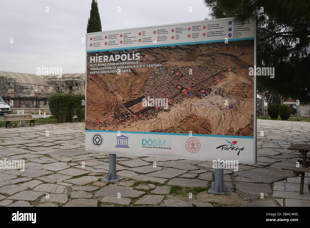 Hierapolis pamukkale map hi-res stock photography and images - Alamy
