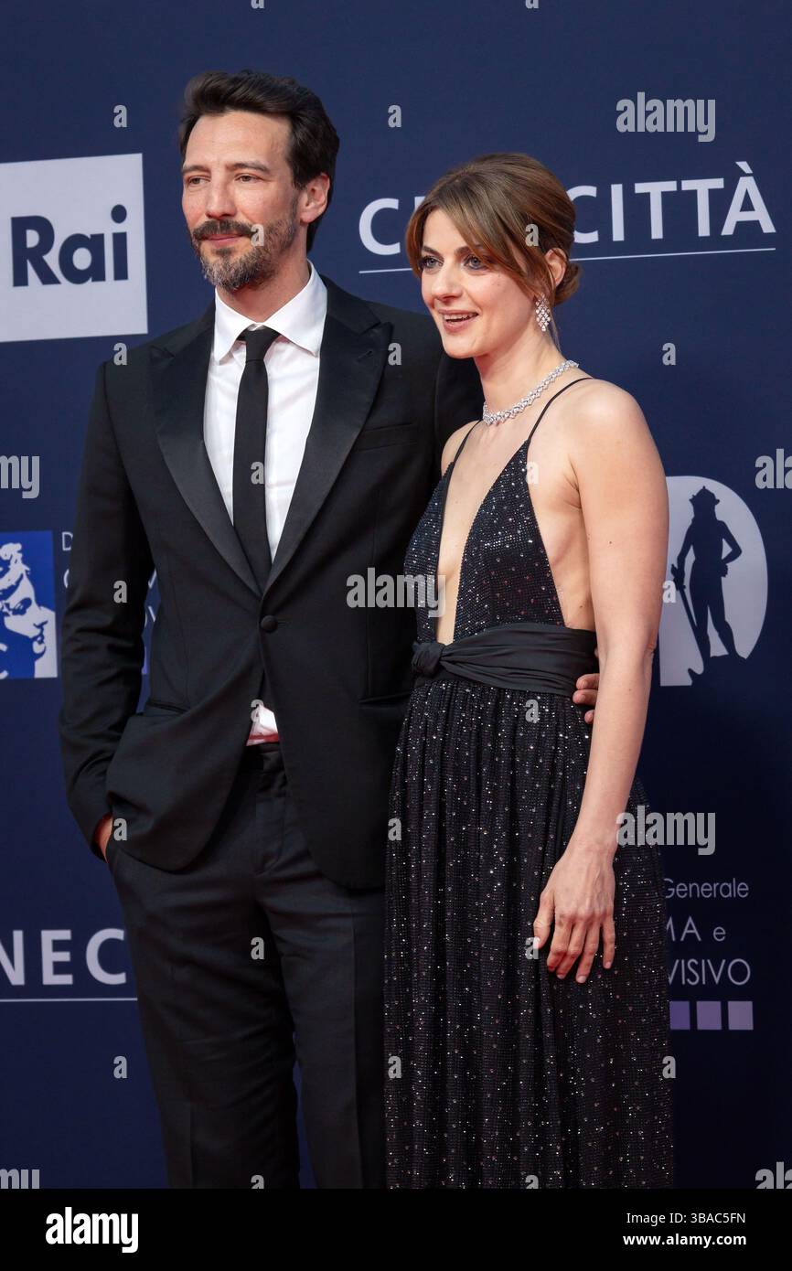 Rome, Italy. 07th May, 2025. 5/7/2025 Alessandro Tedeschi and Barbara Ronchi attend the red ...
