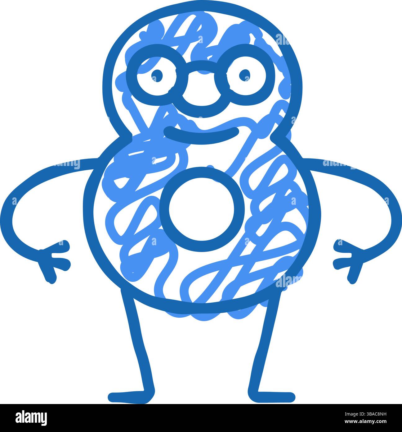 eight number character icon doodle illustration Stock Vector Image ...