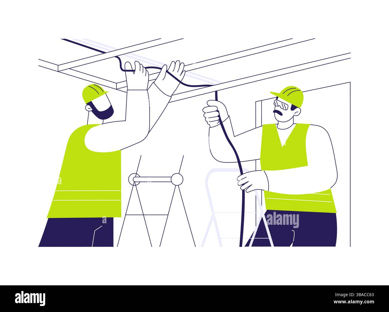 Electrical wiring systems abstract concept vector illustration Stock ...