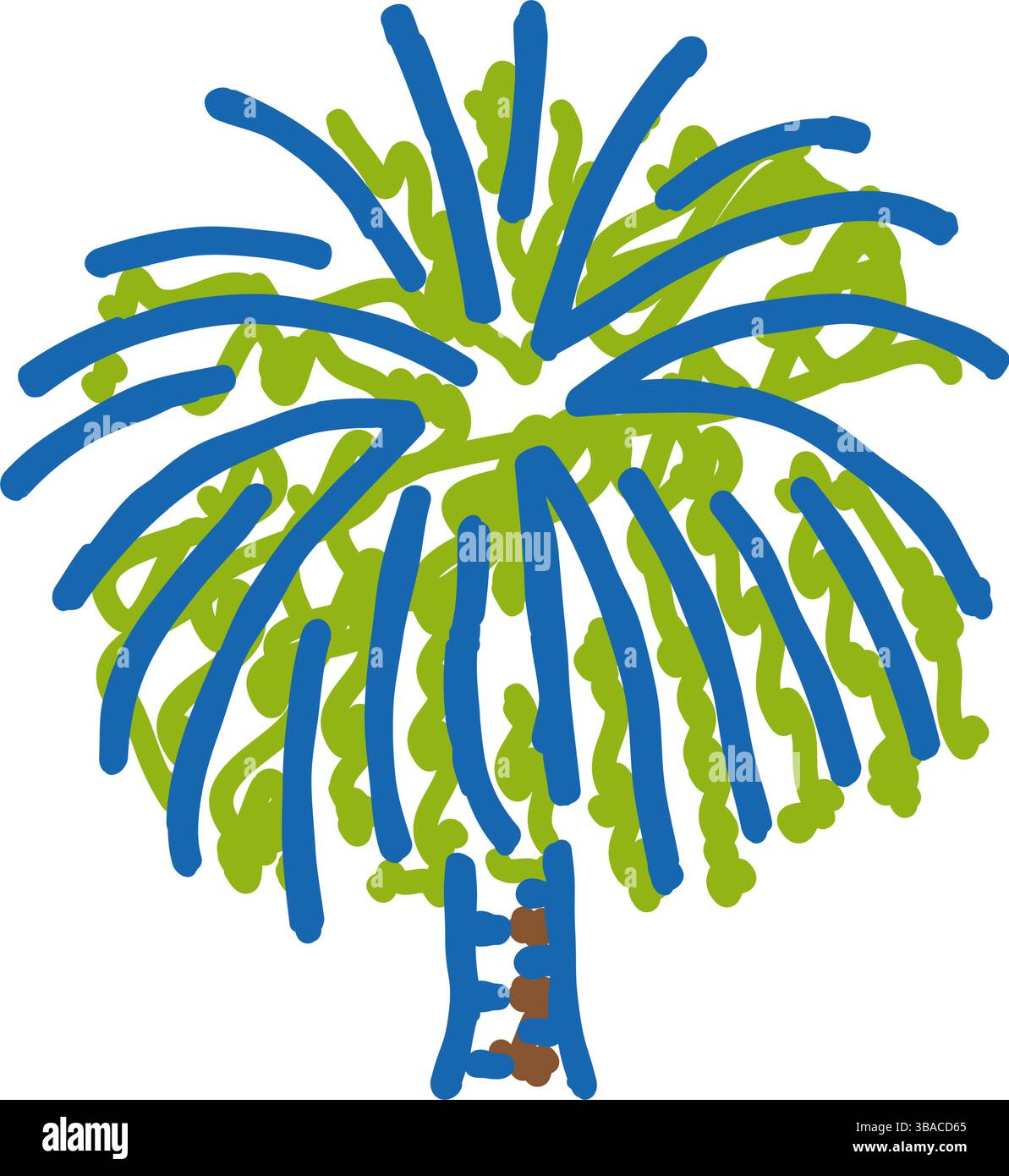 canary island date palm icon doodle illustration Stock Vector Image ...