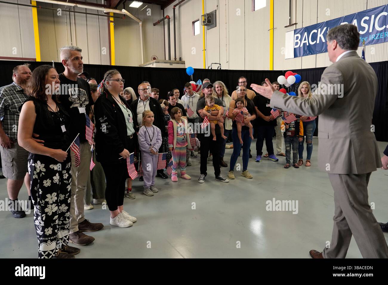 Deputy Secretary of State Christopher Landau, right, greets Afrikaner ...