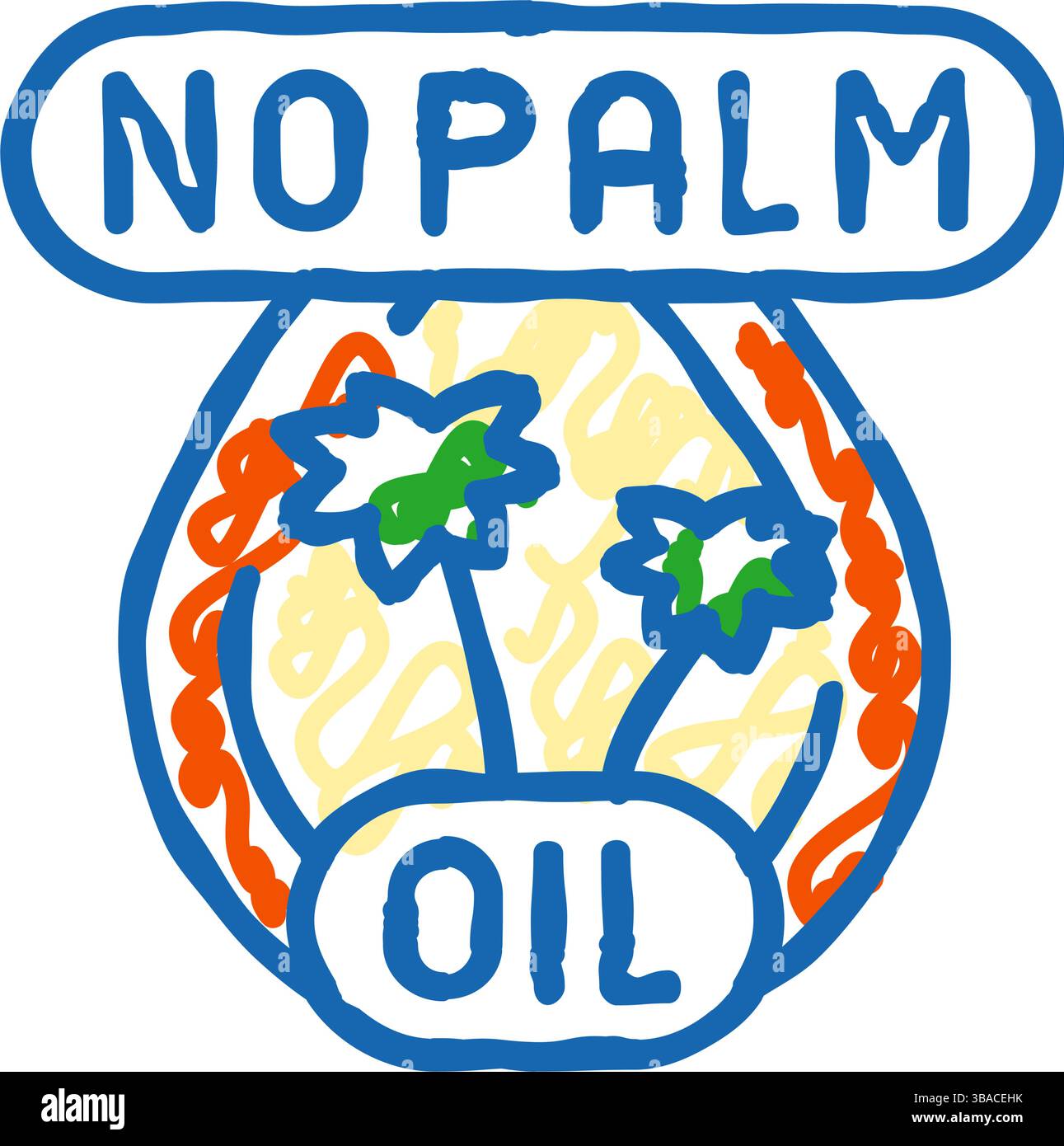 no palm oil icon doodle illustration Stock Vector Image & Art - Alamy