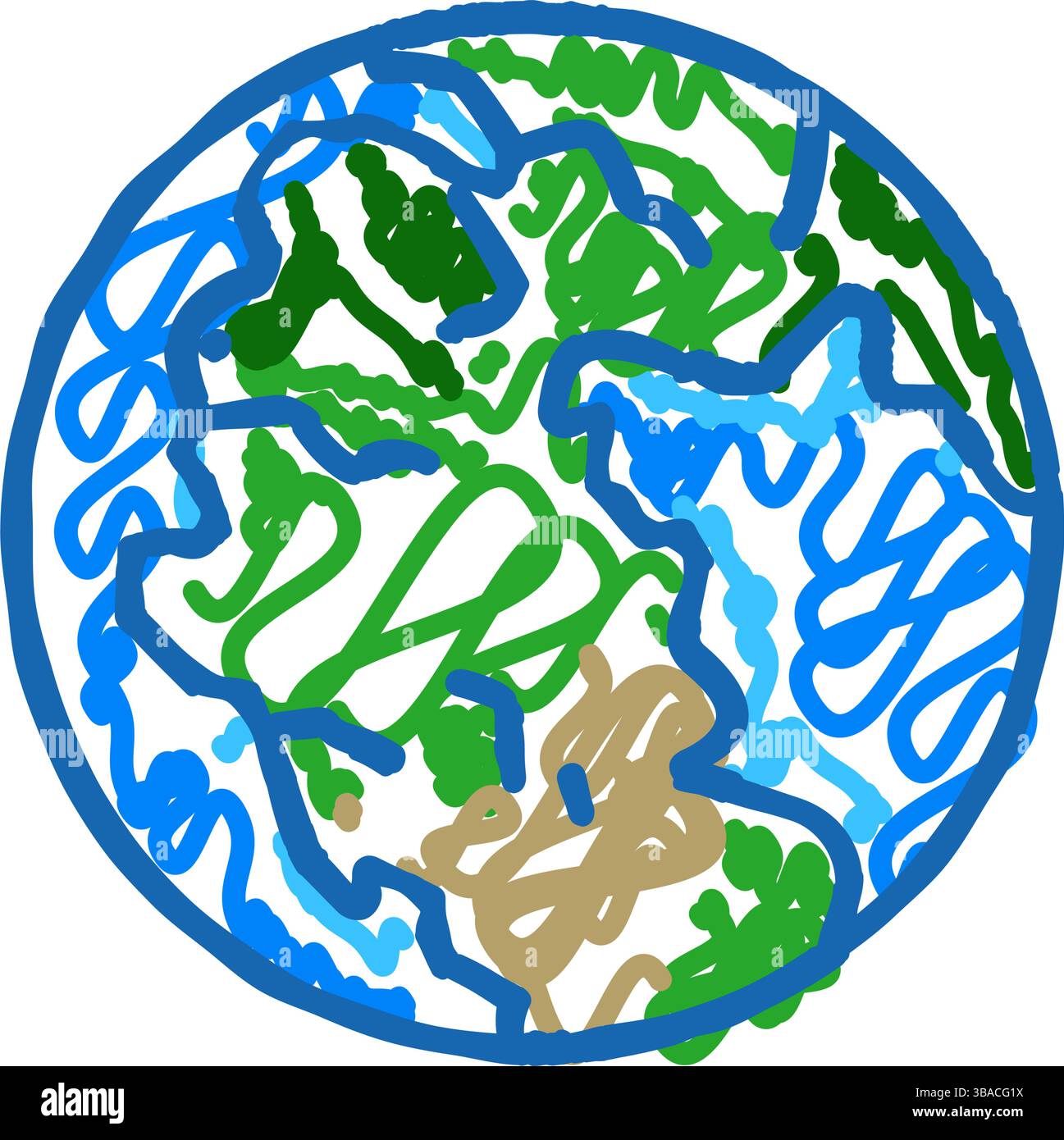 pangaea earth continent map icon doodle illustration Stock Vector Image ...