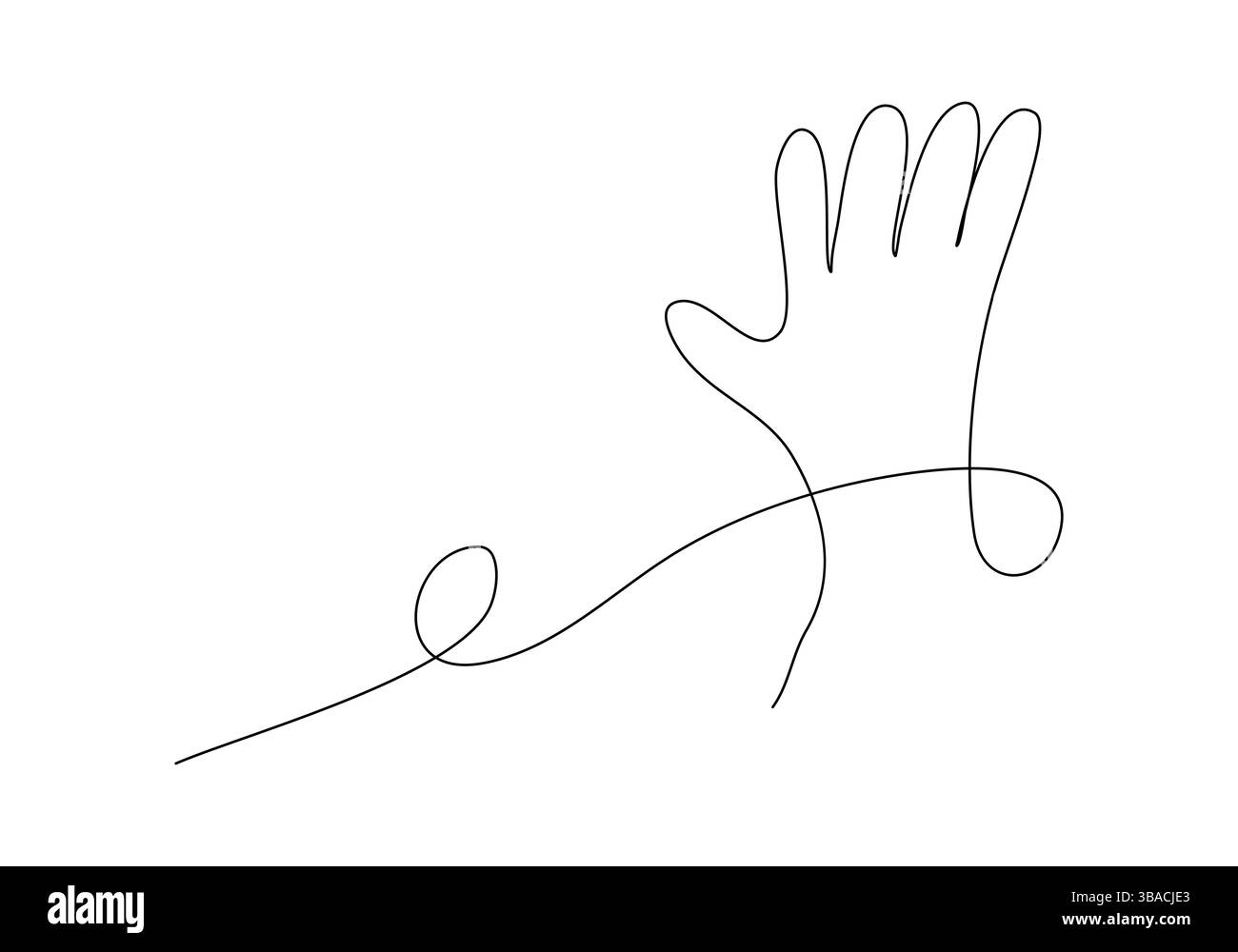 Palm. One line drawing vector illustration Stock Vector Image & Art - Alamy