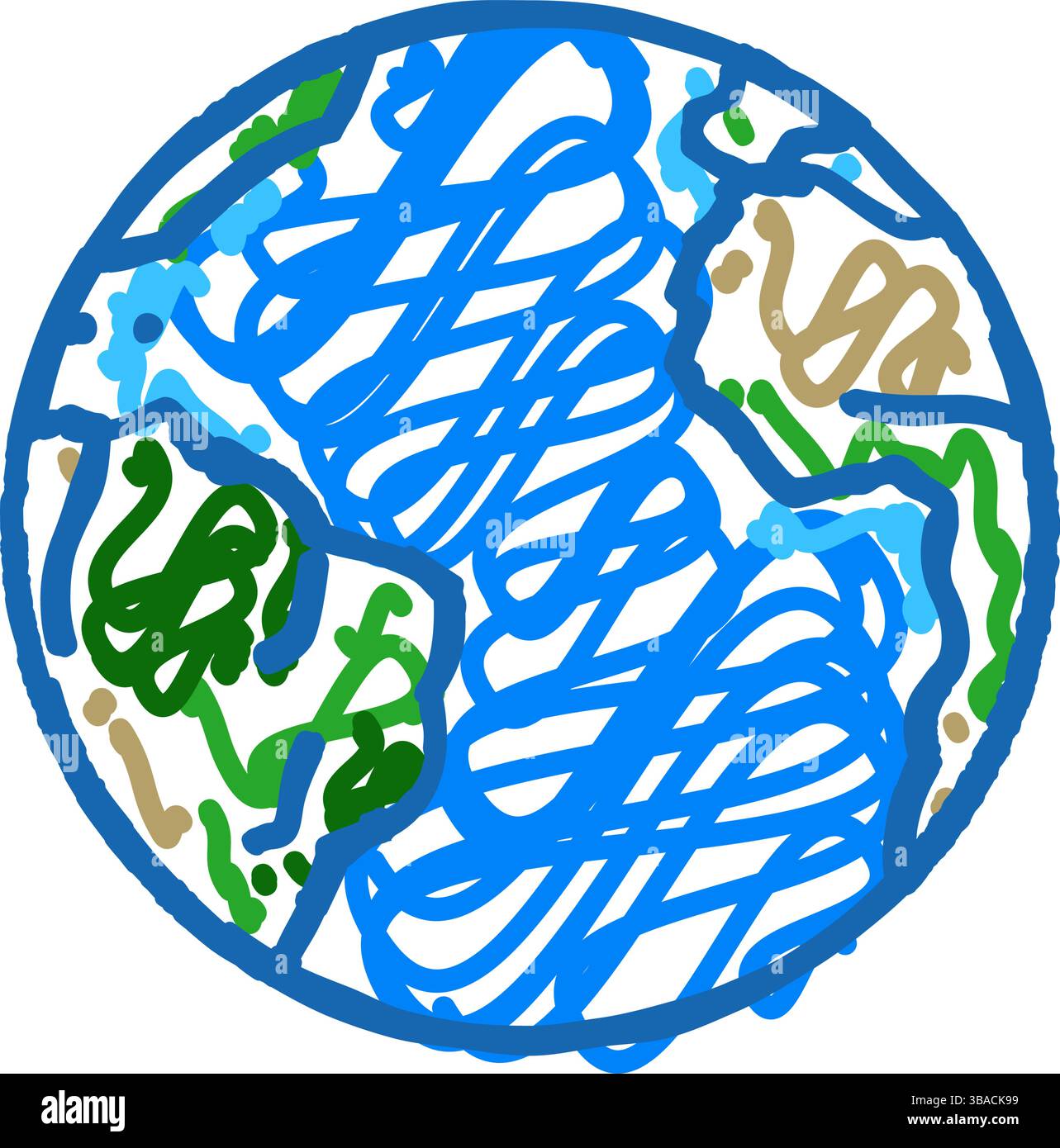 atlantic ocean map icon doodle illustration Stock Vector Image & Art ...