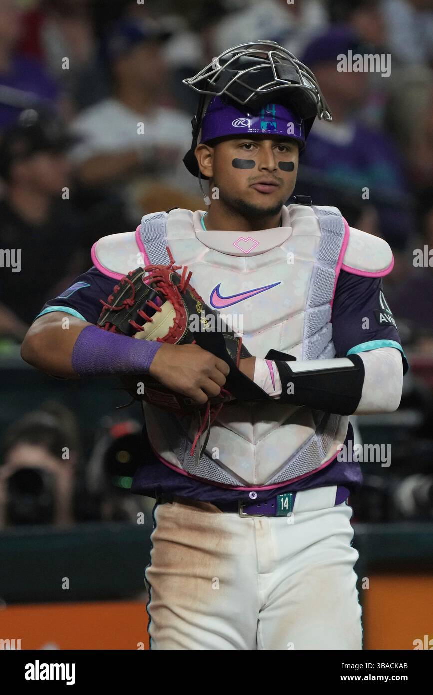 Arizona Diamondbacks catcher Gabriel Moreno (14) against the Los ...