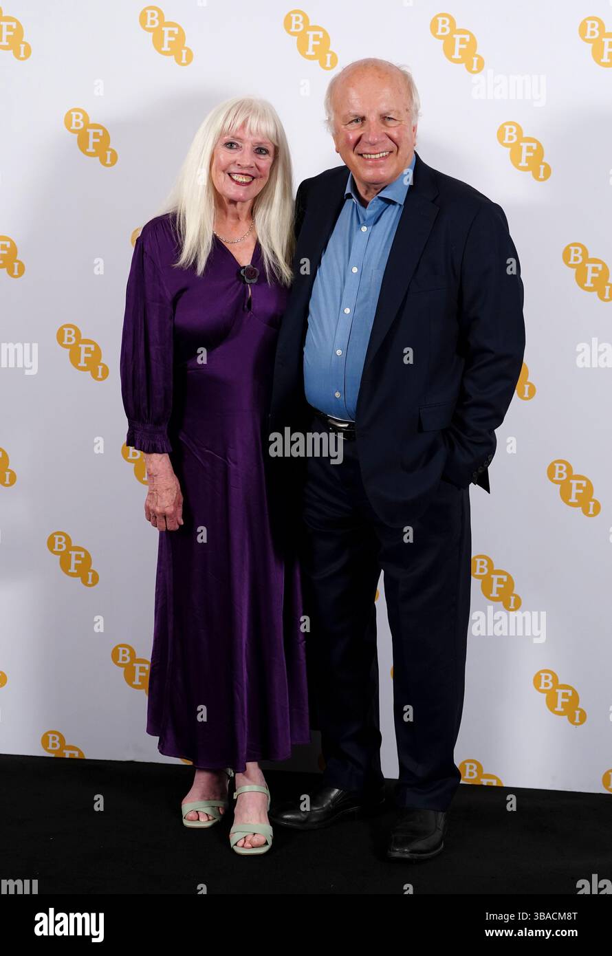Greg Dyke (right) and his wife Susan Howes attending the ceremony at ...