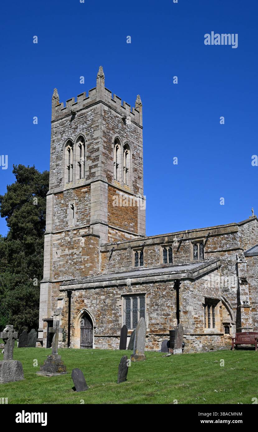St. Nicholas Church, Marston Trussell, Northamptonshire, England, UK ...