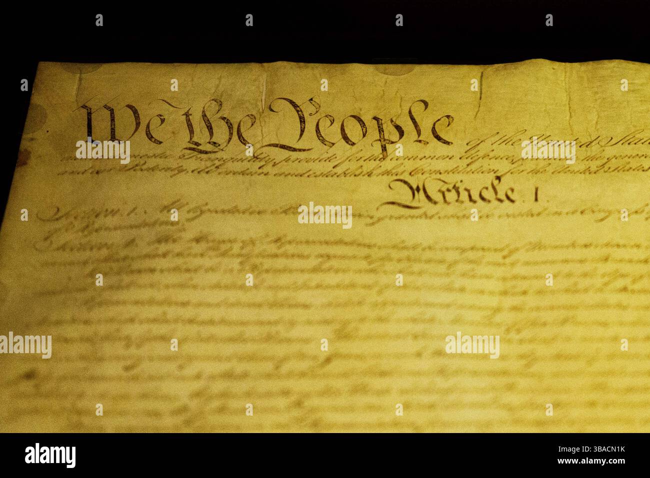 Washington, United States. 12th May, 2025. The original US Constitution ...