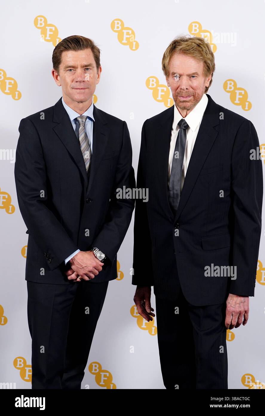 Tommy Harper (left) and Jerry Bruckheimer attending the ceremony at the ...