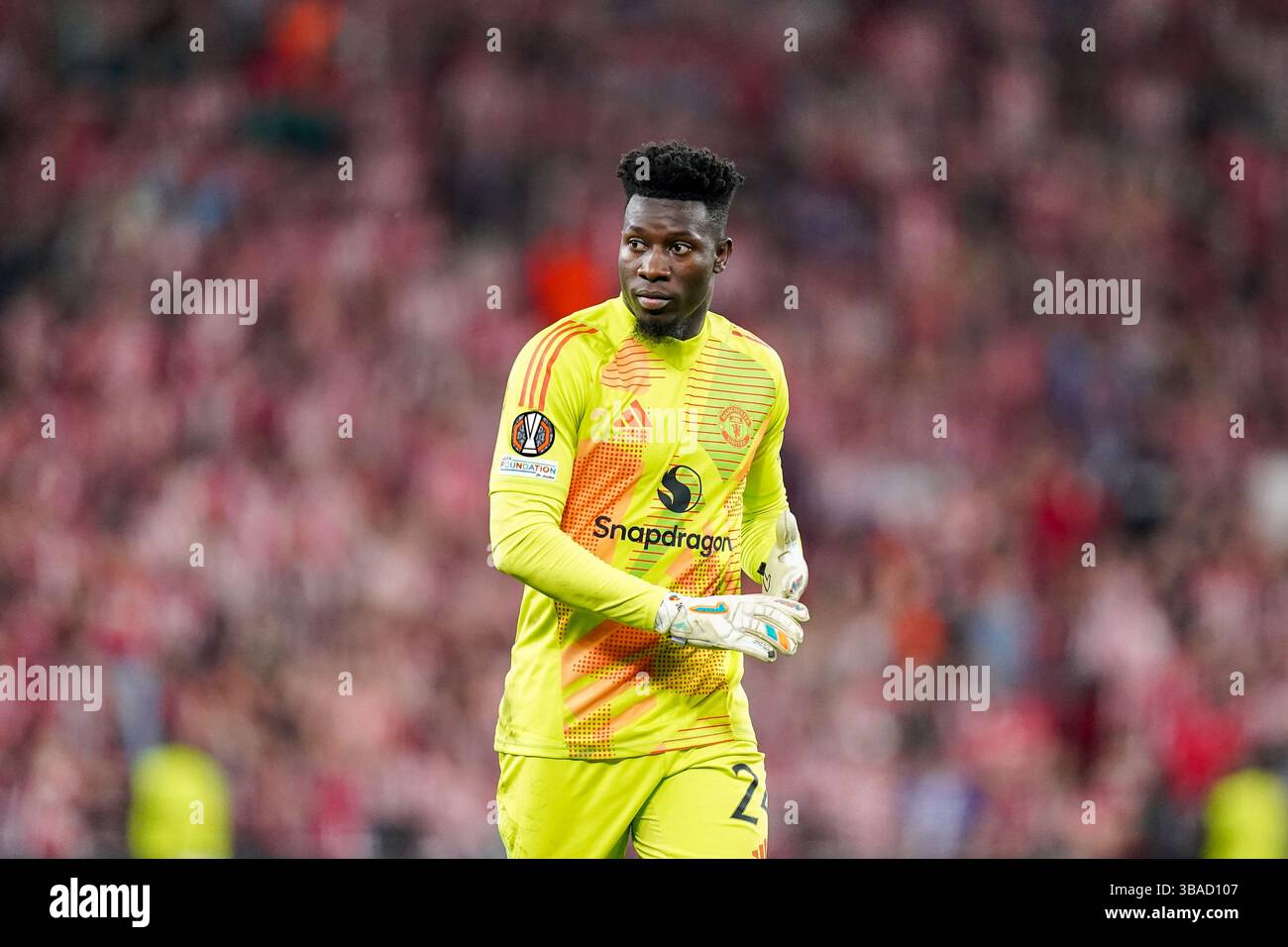 Bilbao, Spain. 01st May, 2025. Manchester United goalkeeper Andre Onana ...