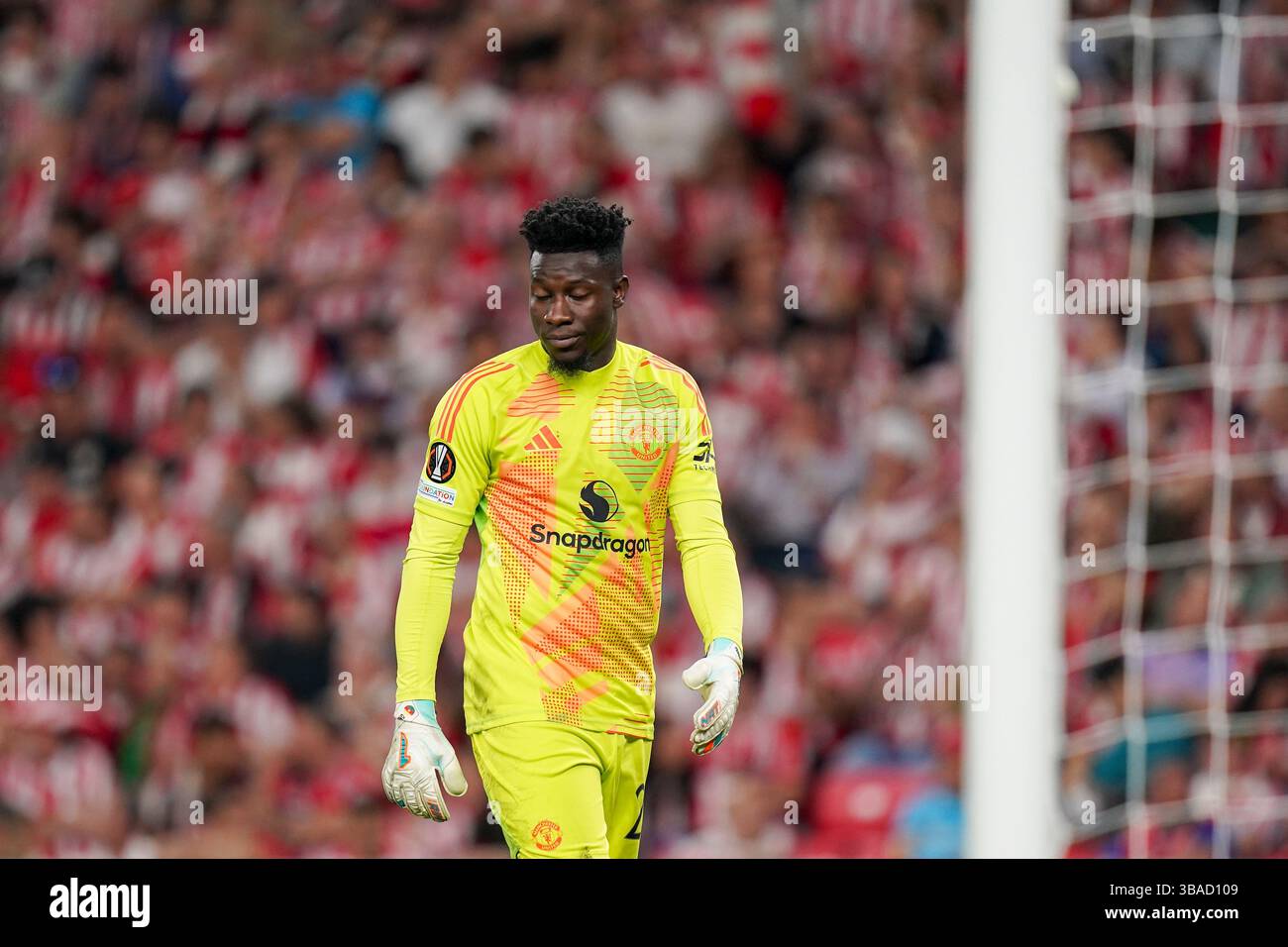 Bilbao, Spain. 01st May, 2025. Manchester United goalkeeper Andre Onana ...