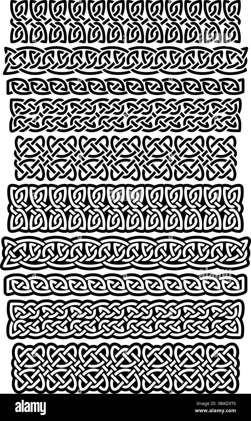 Vector decorative elements inspired by traditional Celtic patterns ...