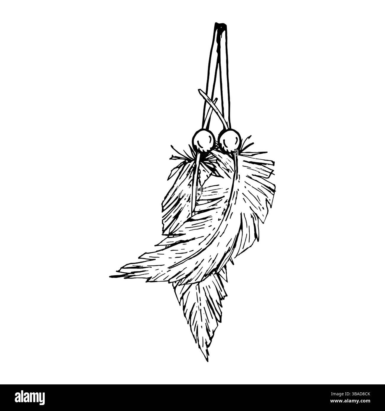 Feather string Black and White Stock Photos & Images - Alamy