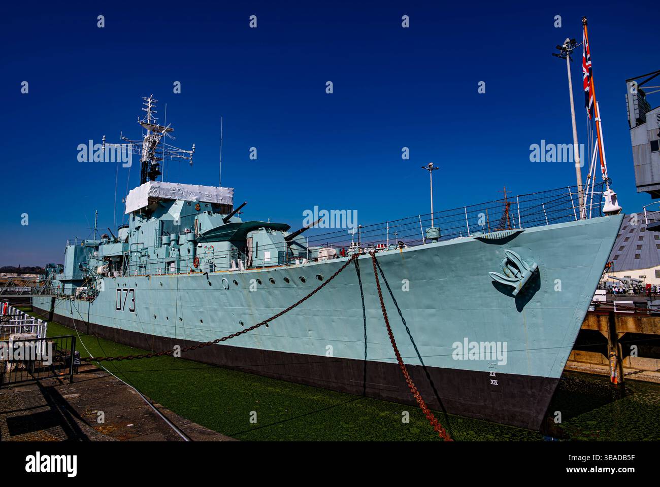 Retired CA type Destroyer HMS Cavalier at the No 2 dry-dock of The ...