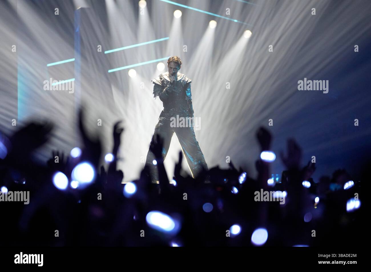 Kyle Alessandro from Norway performs the song 'Lighter' during the dress rehearsal for the first ...