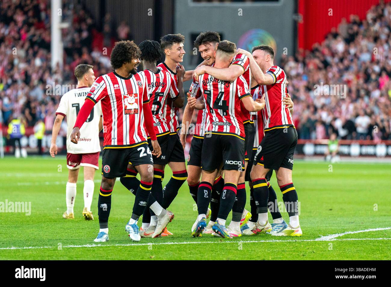 Sheffield United celebrate their first goal of the evening during the ...