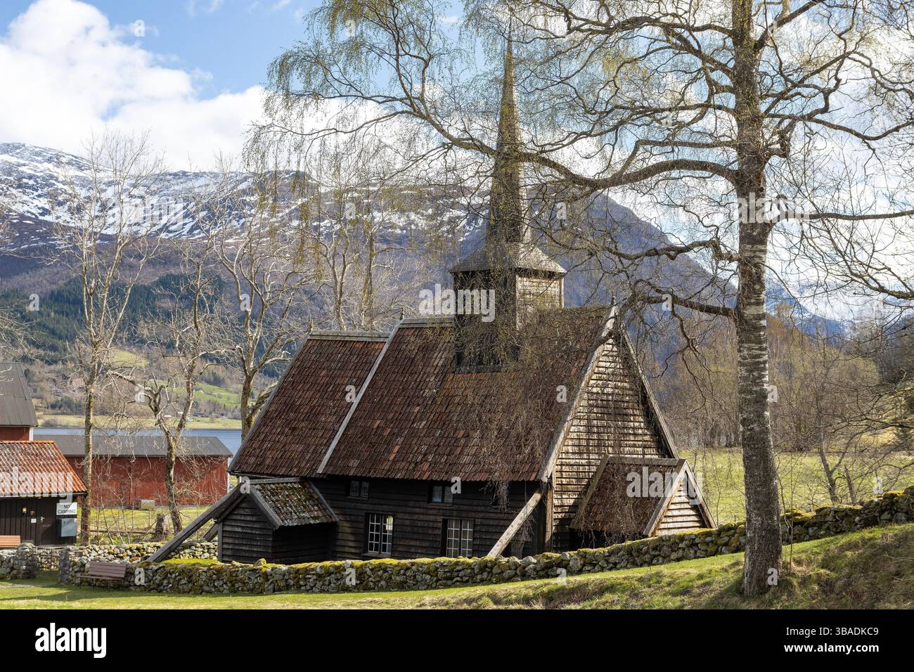 Rødven Stave Church built about 1300 B.C. is one of three left of the ...