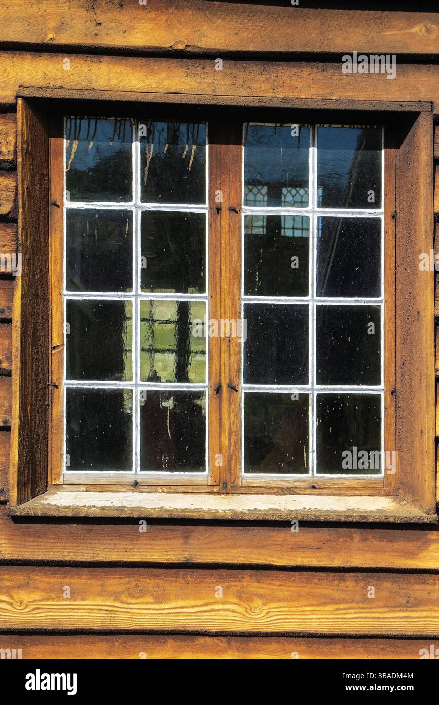 Window from Rødven Stave Church built about 1300 B.C. is one of three ...