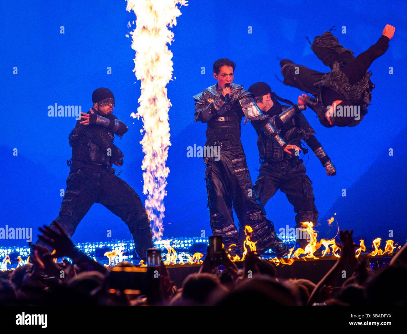 Basel, Switzerland. 12th May, 2025. Kyle Alessandro from Norway with the song "Lighter" on the ...