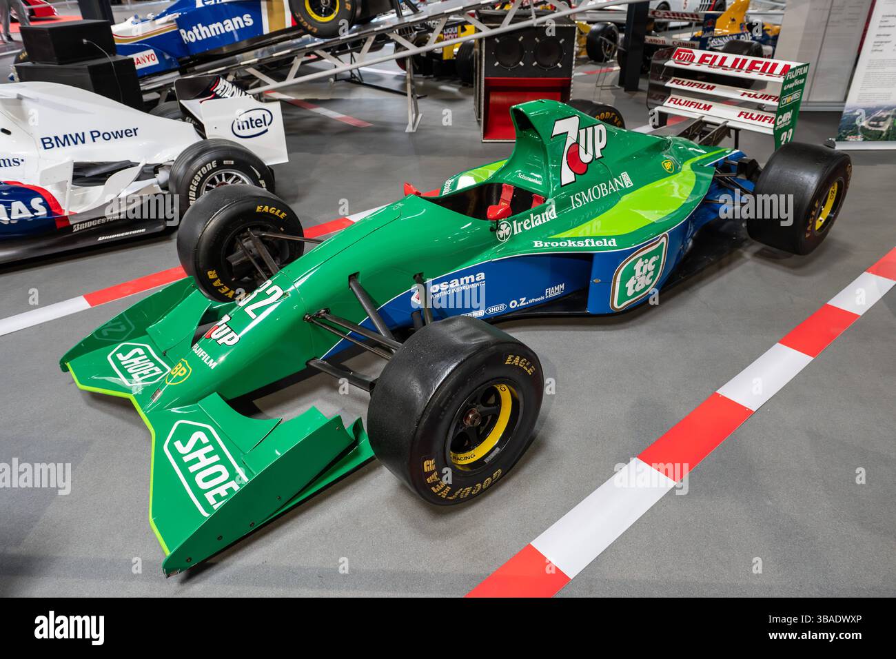 Ein Jordan 191 Formel 1 Auto aus dem Jahr 1991 von Michael Schumacher ...