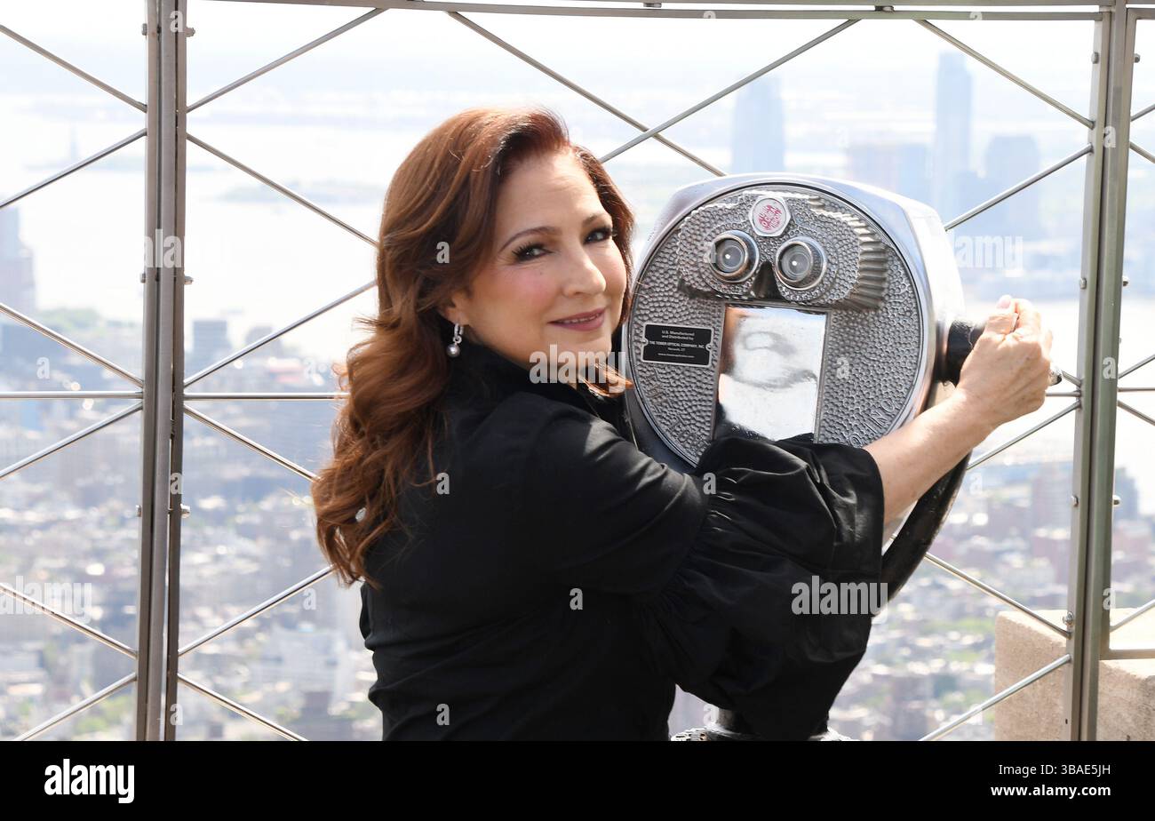 New York, NY, USA. 12th May, 2025. Gloria Estefan visits the Empire ...