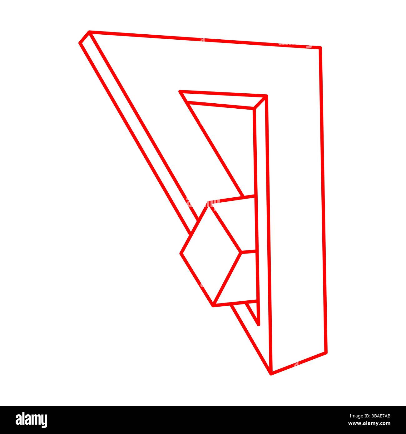 Impossible optical illusion shapes. Optical art objects. Logo. Sacred geometry. Impossible ...
