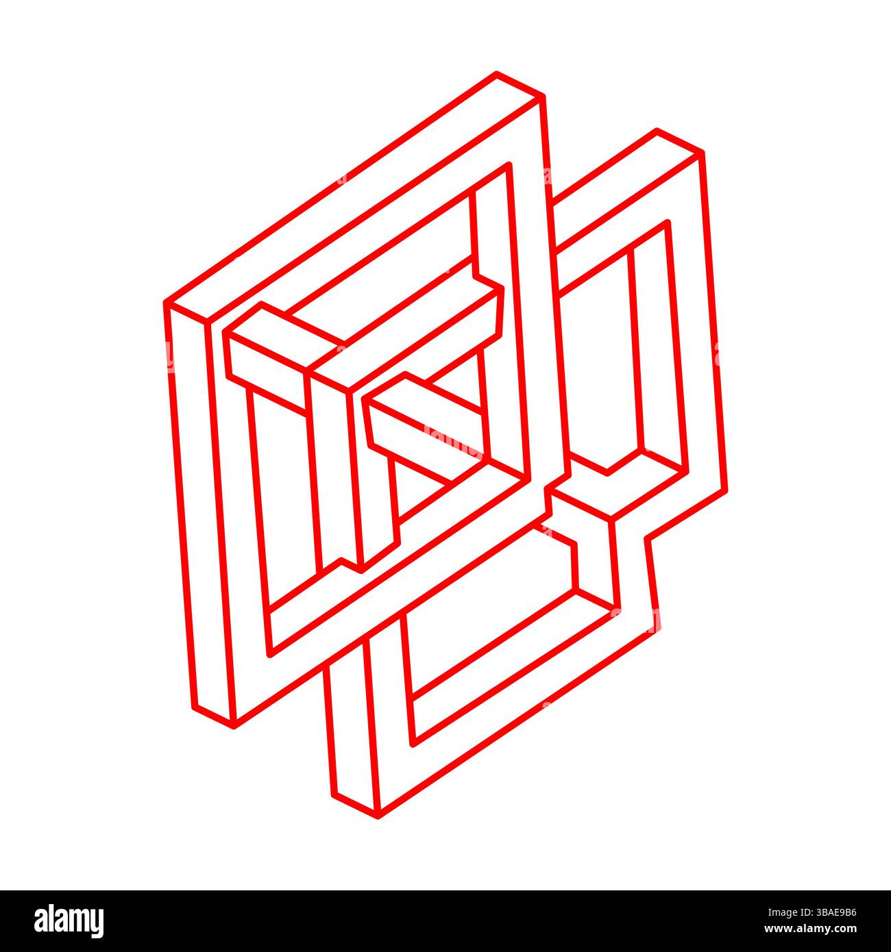 Optical illusion. Logo. Impossible shapes vector. Optical art objects ...