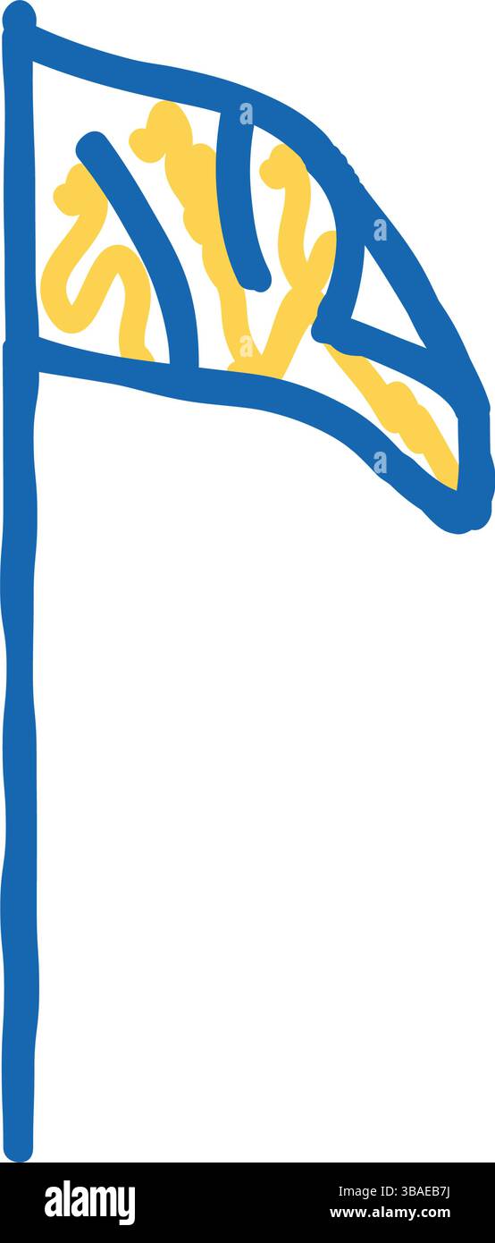 pennant flag icon doodle illustration Stock Vector Image & Art - Alamy