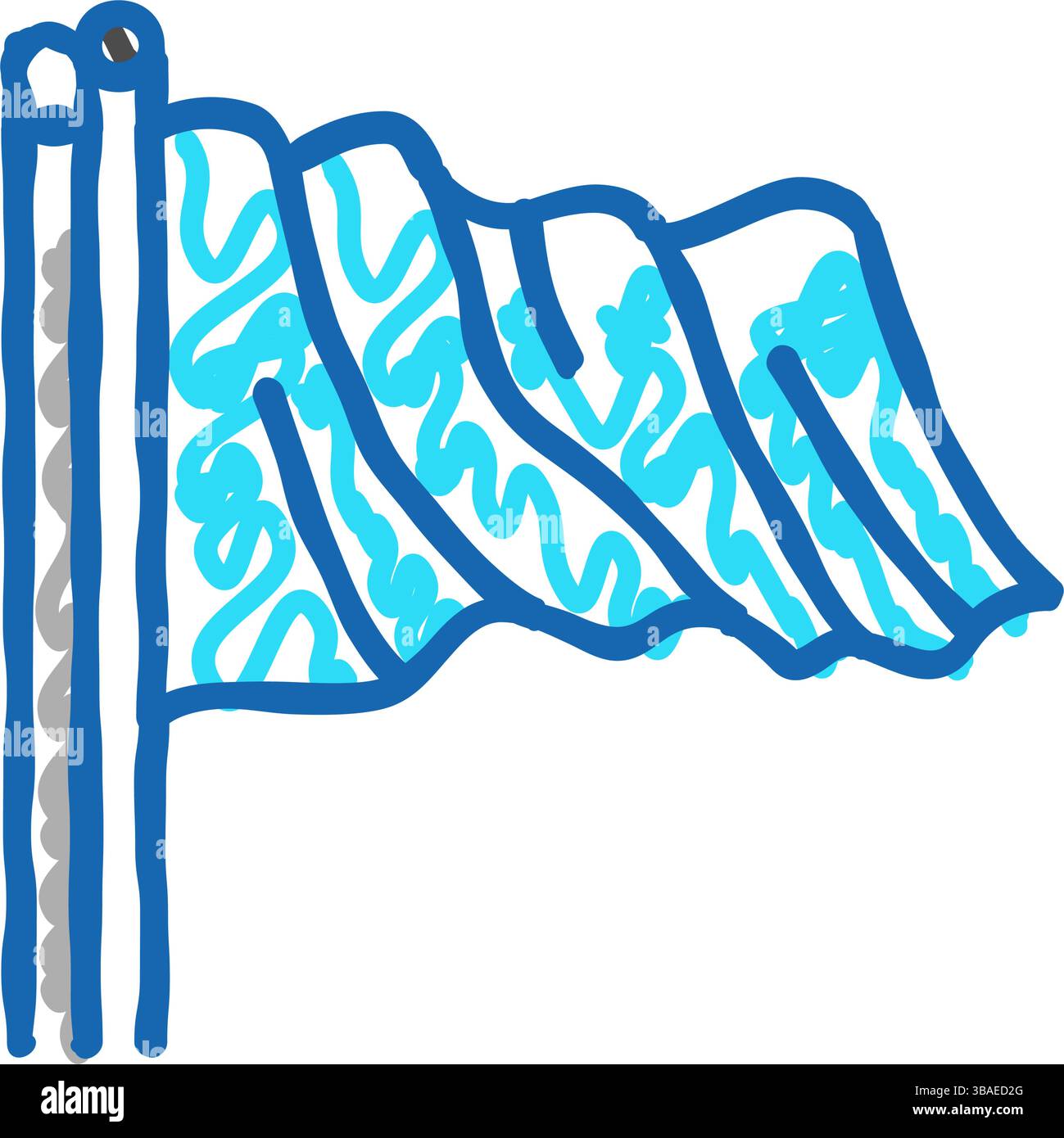 waving flag icon doodle illustration Stock Vector Image & Art - Alamy