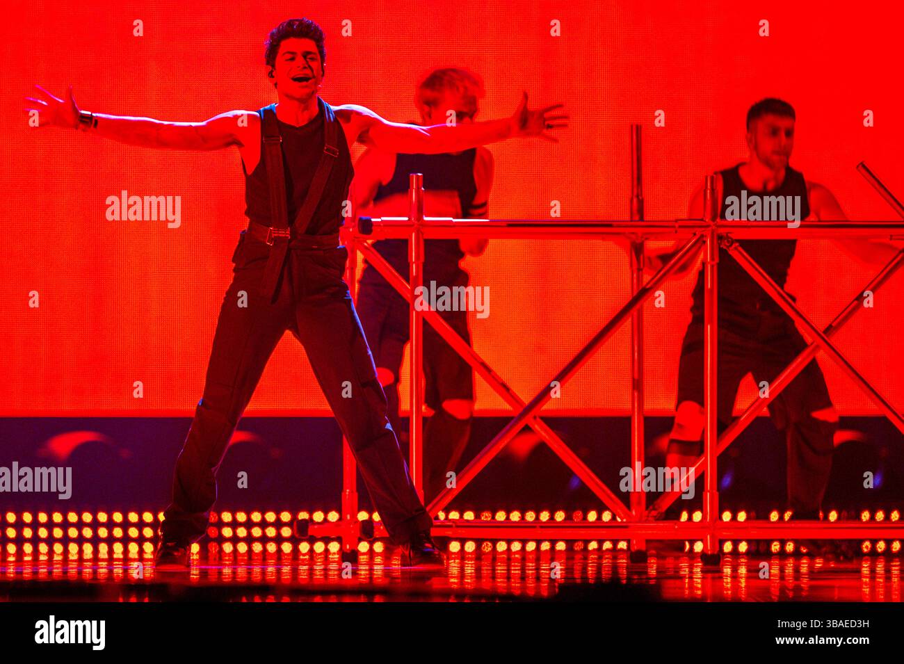 Basel, Switzerland. 12th May, 2025. Theo Evan from Cyprus with the song ...