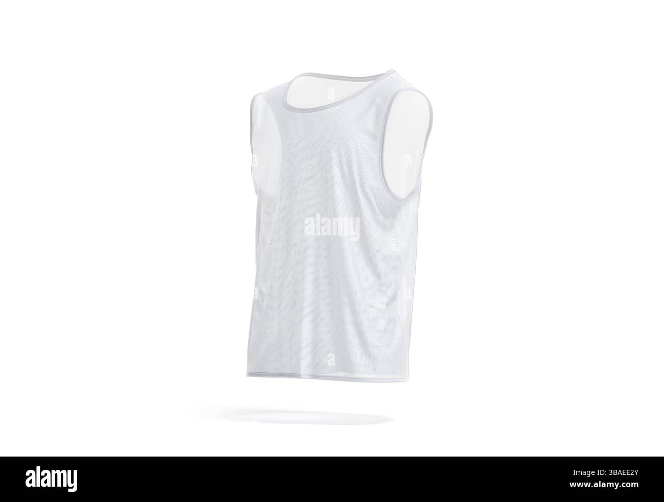 Blank white football team practice vest mockup, side view, 3d rendering ...