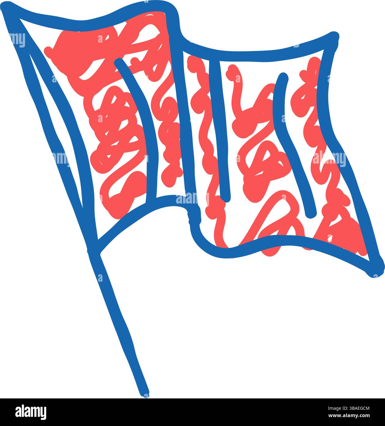 red flag icon doodle illustration Stock Vector Image & Art - Alamy