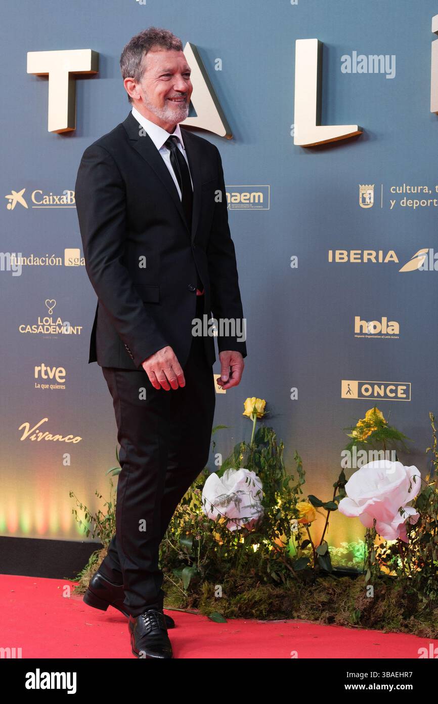 Antonio Banderas attend the red carpet for the Talía Awards at the Plaza de Colon in Madrid, May ...