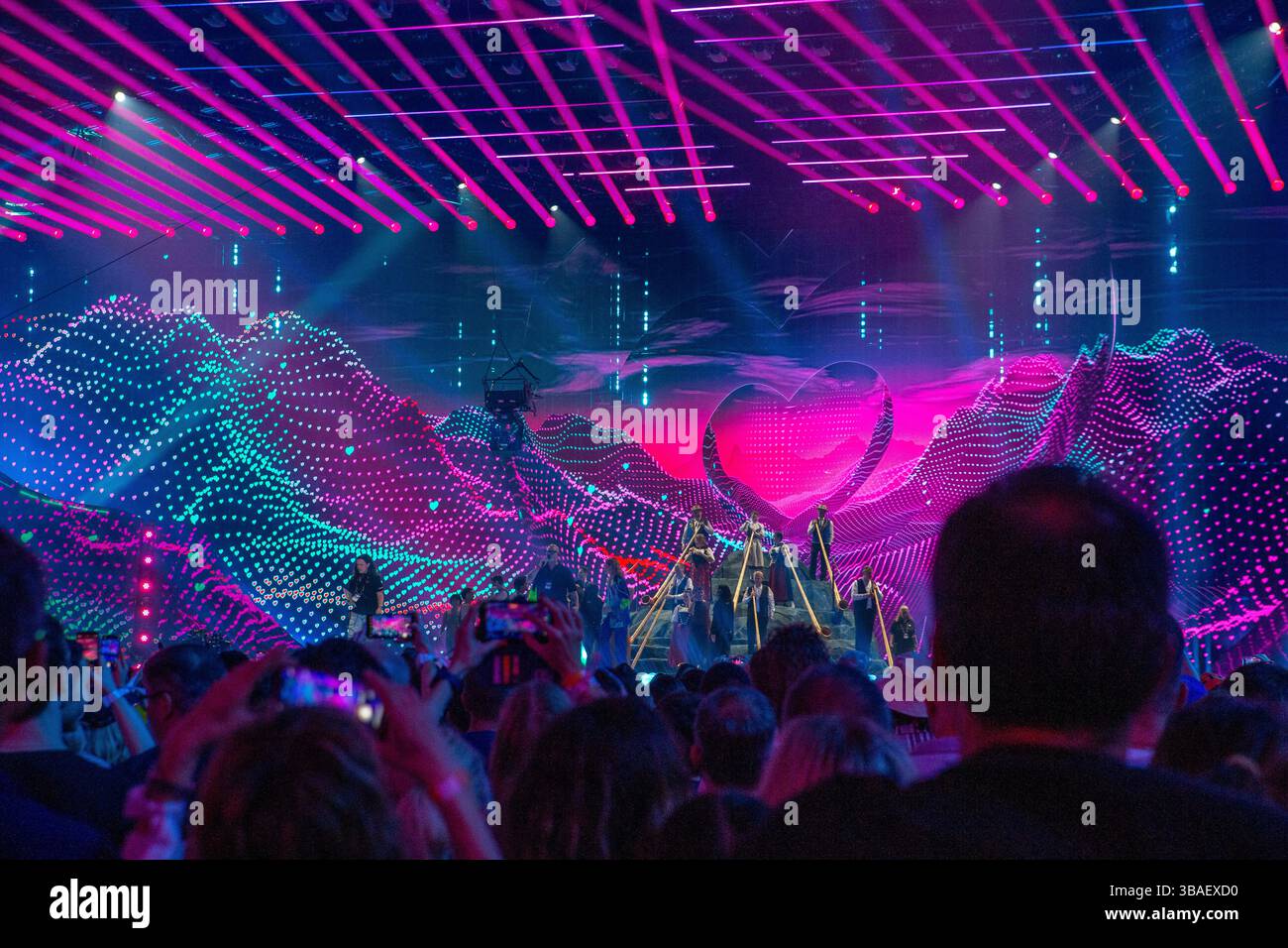 View of the venue during the Eurovision Song Contest 2025, second Dress ...